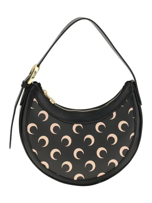 MARINE SERRE Moon Mini Shoulder Bag - Black