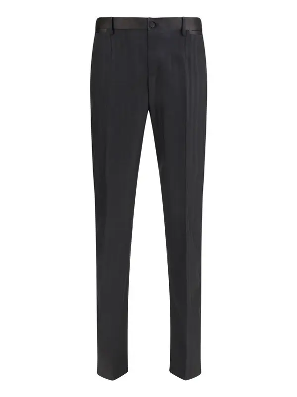 Dolce & Gabbana Tailored Striped Trousers - Black
