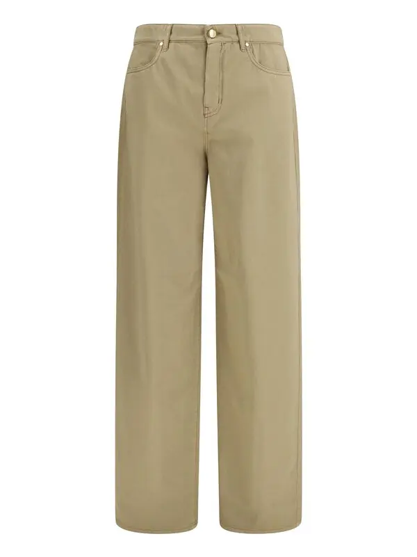 Max Mara Cotton Satin Baggy Pants - Cream