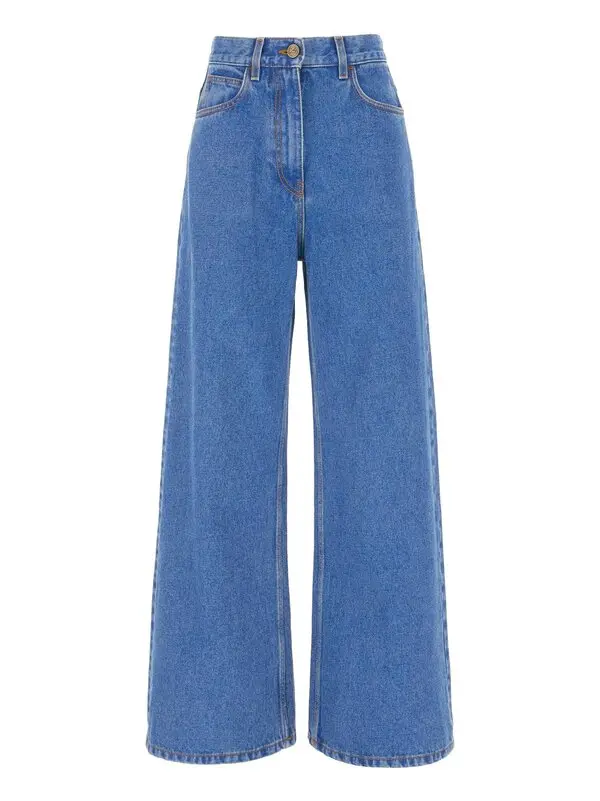 Etro Wide Leg Denim Jeans - Multicolor