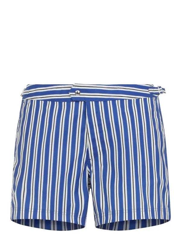 TOM FORD Regimental Stripe Swim Shorts - Blue