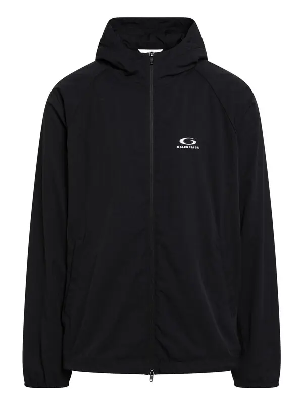 Balenciaga Technical Hooded Track Jacket - Black