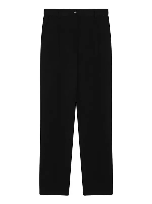 Dolce & Gabbana Wool Canvas Trousers - Black
