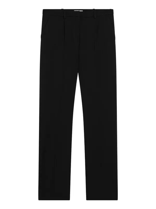 Balenciaga Slim Tailored Trousers In Stretch Wool Twill - Black