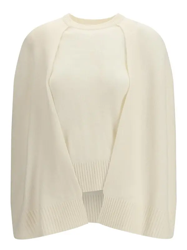 TOTEME Cashmere Poncho Sweater - Multicolor