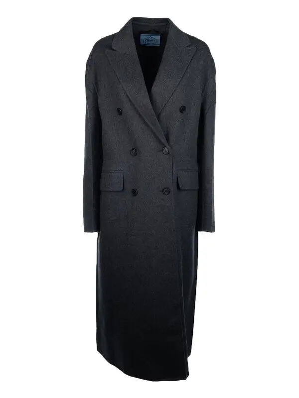 Prada Double Breasted Tailored Coat - Multicolor