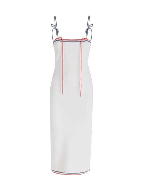 Fendi White Dress With Tie Straps - Multicolor