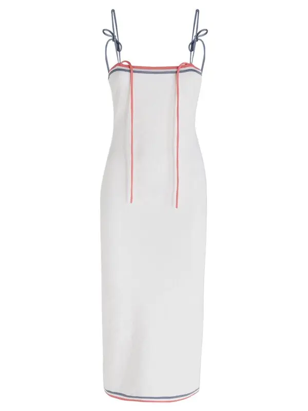 Fendi White Dress With Tie Straps - Multicolor
