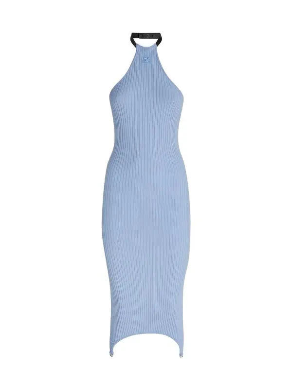 COURREGES Ribbed Halter Dress - Multicolor