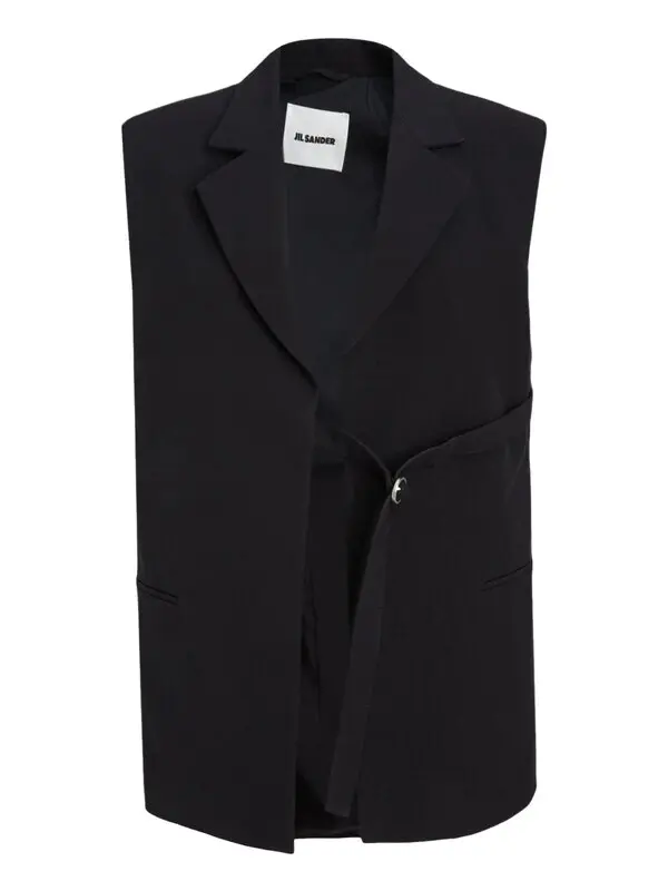JIL SANDER Sleeveless Blazer With Metal Clasp - Multicolor