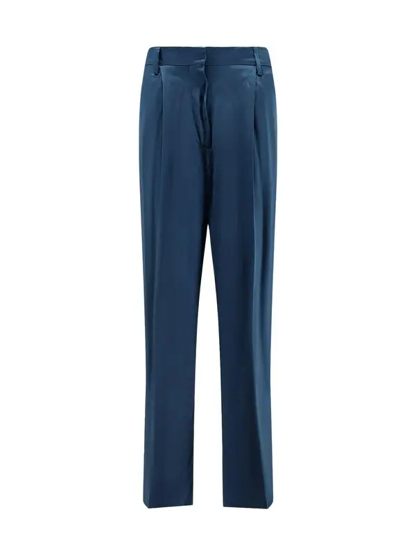 Dries Van Noten Wide Leg Satin Trousers - Multicolor