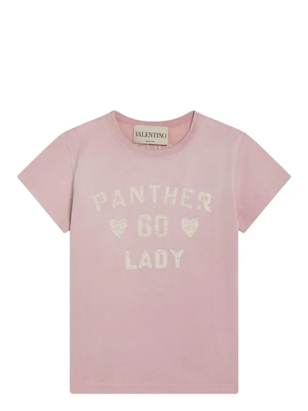 Valentino Garavani Cotton Panther Lady T-shirt - Pink