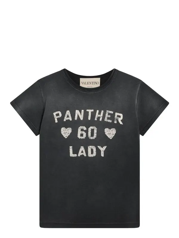 Valentino Garavani Panther Lady Print T-shirt - Black