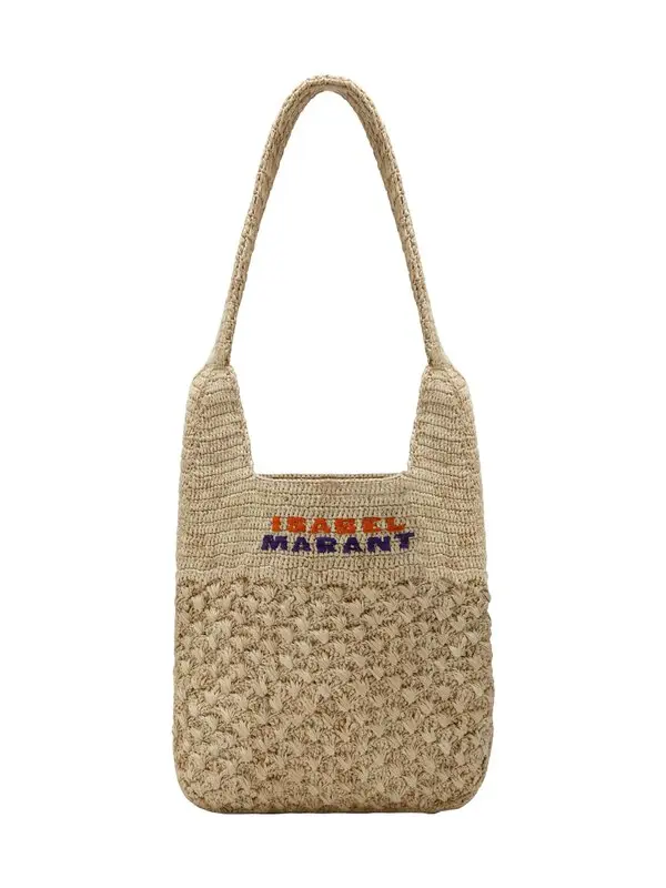 Isabel Marant Étoile Small Praia Raffia Bag - Cream