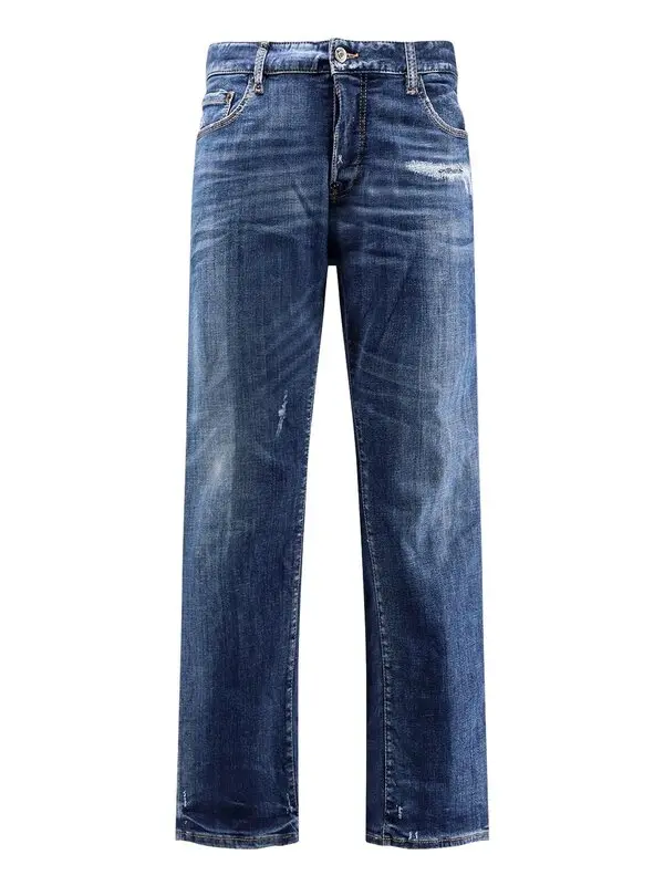 Dsquared2 Cotton Jeans With Distressed Detail - Multicolor