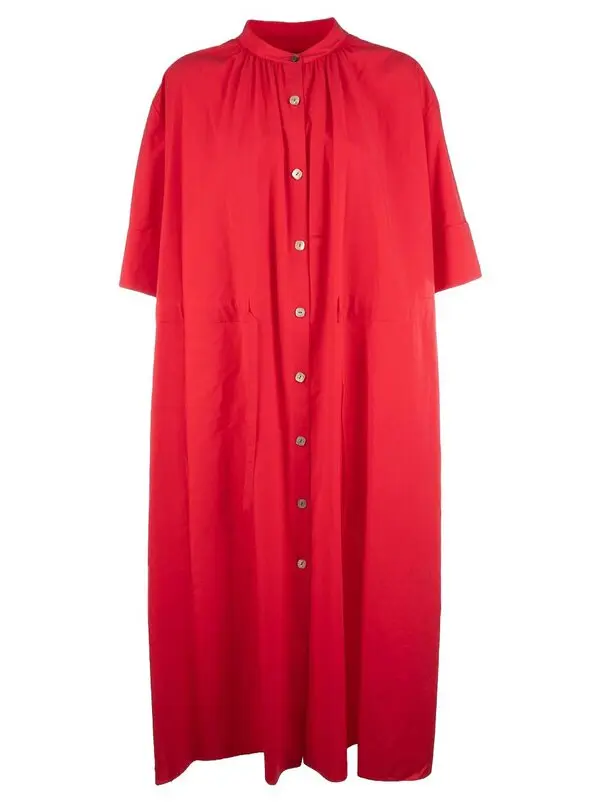 Paul Smith Mandarin Collar Button Up Midi Dress - Multicolor