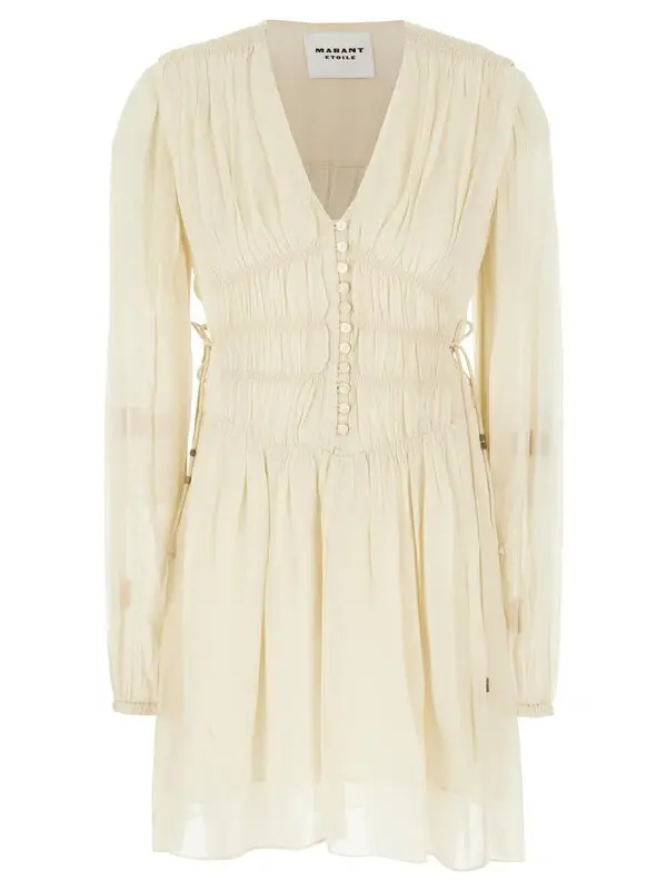 Isabel Marant Étoile Shirred Button-up Dress - Multicolor