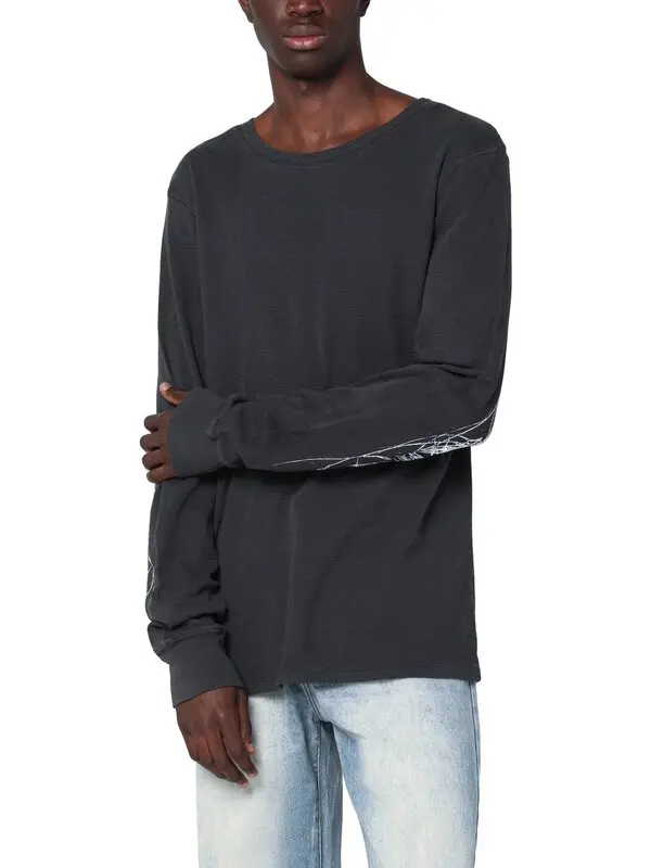 BASKETCASE Vintage Cotton Crewneck Sweater - Black