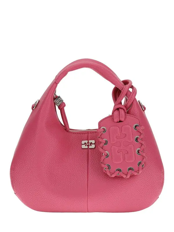 GANNI Mini Hobo Handbag - Pink