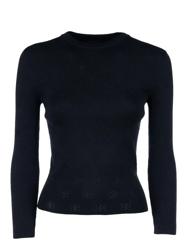 Balenciaga Crewneck Knit Top - Multicolor