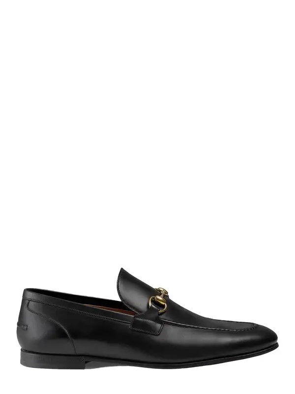 Gucci Jordaan Leather Loafers With Horsebit Detail - Multicolor
