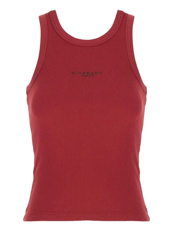 Givenchy Ribbed Cropped Tank Top - Multicolor