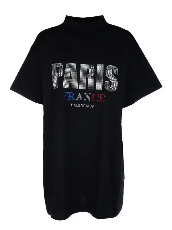 Balenciaga Embellished Logo T-shirt - Multicolor