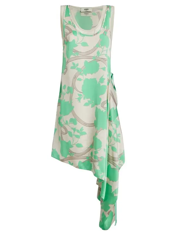 Fendi Printed Silk Dress - Multicolor