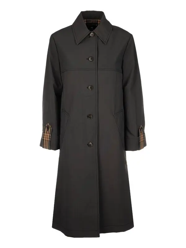 Paul Smith Long Button Detailed Coat - Multicolor