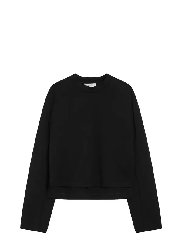 MONCLER X EDWARD ENNINFUL Viscose Blend Crewneck Sweatshirt - Black