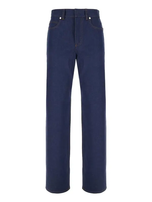 Fendi Dark Wash Straight Leg Jeans - Multicolor