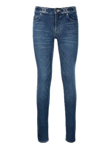 Celine Embellished Denim Jeans - Multicolor