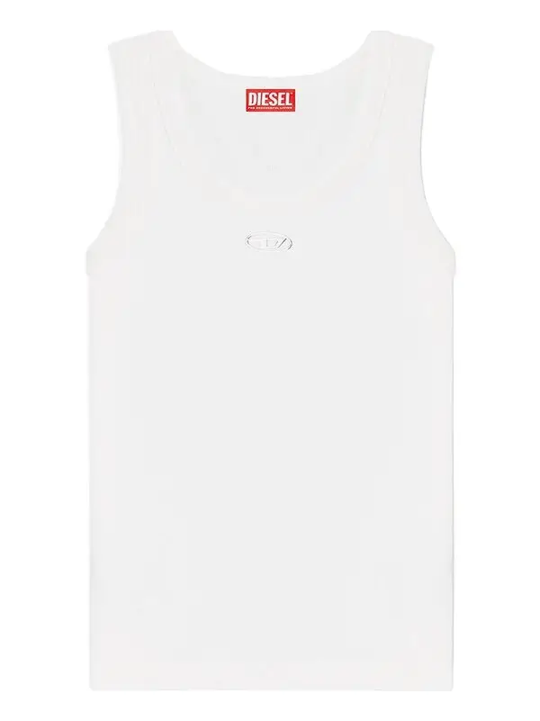 DIESEL® Slim Fit Ribbed Tank Top With Oval D Logo - Multicolor