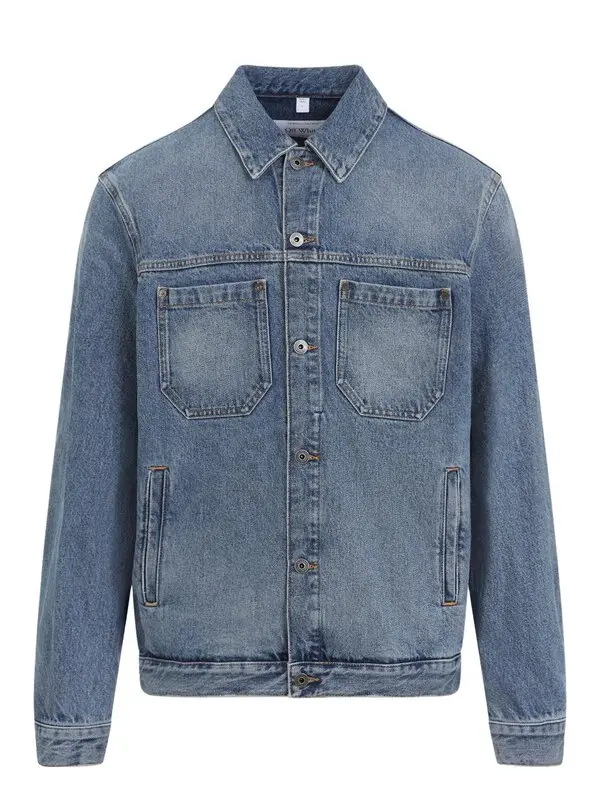 Off-White Hal Arrow Skate Denim Jacket - Blue