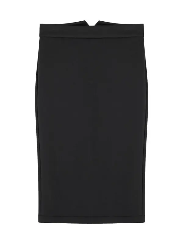 MONCLER X EDWARD ENNINFUL Moncler Genius X Edward Enninful Cotton Pencil Skirt - Black