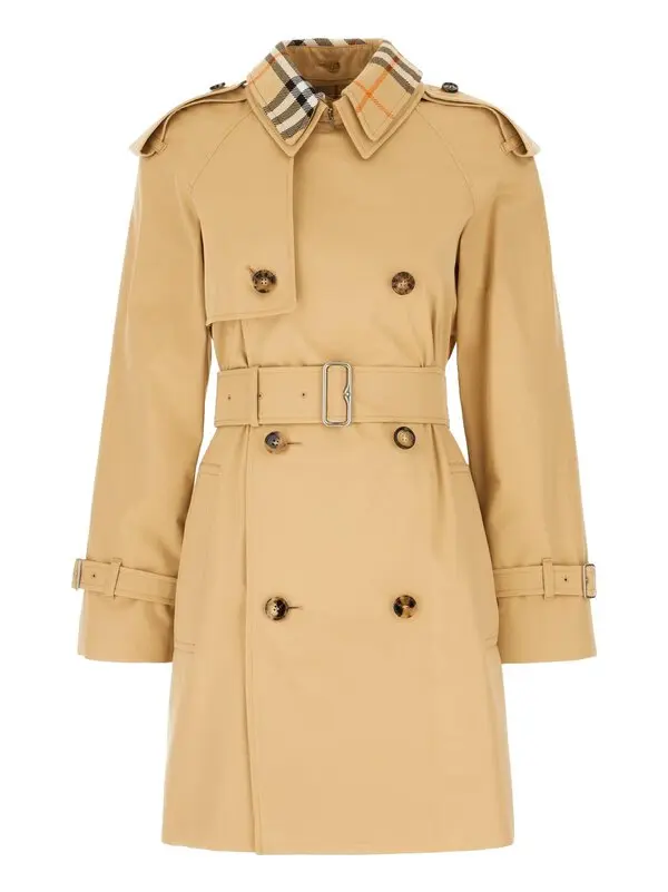 Burberry Double Breasted Trench Coat - Multicolor