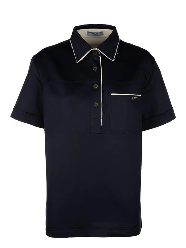 Prada Short Sleeve Collared Knitwear - Multicolor