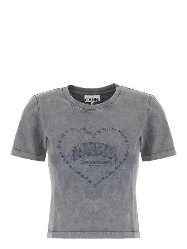 GANNI Cotton T-shirt - Multicolor