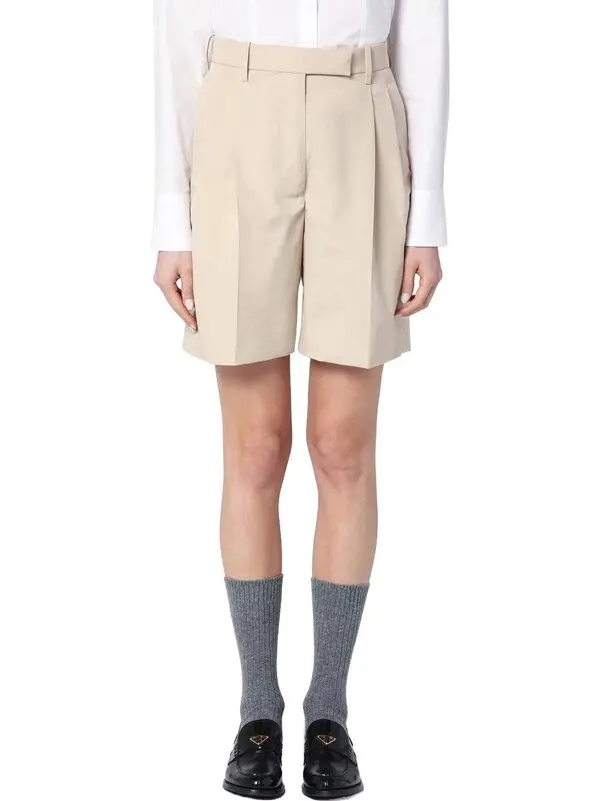 Thom Browne Khaki Cotton Blend Bermuda Shorts - Green
