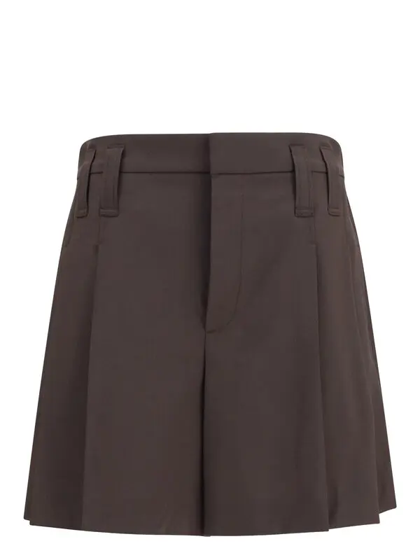 Brunello Cucinelli Pleated Tailored Shorts - Brown