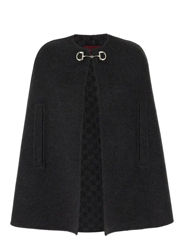 Gucci Horsebit Clasp Cape Coat - Multicolor