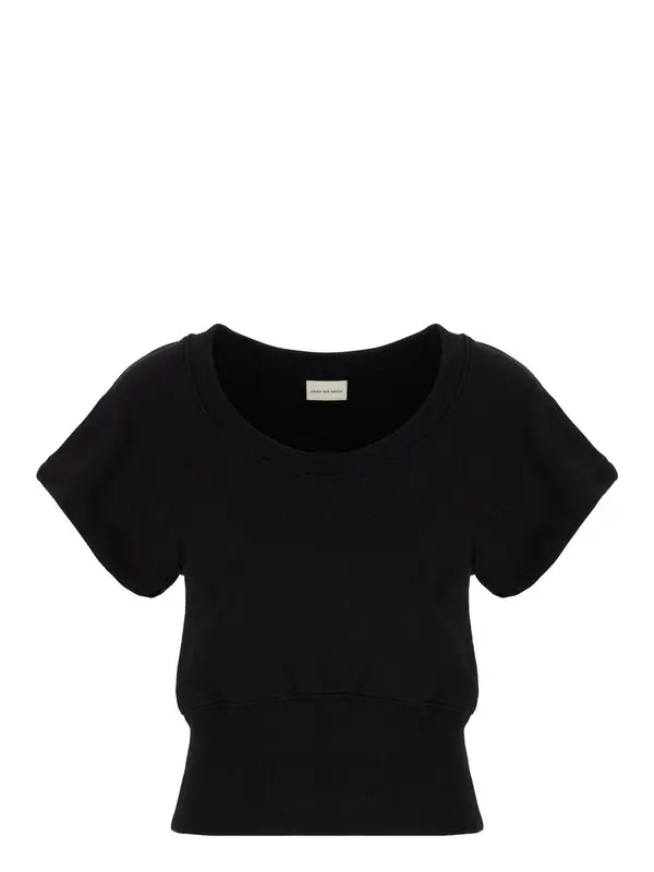 Dries Van Noten Ribbed Cropped T-shirt - Multicolor