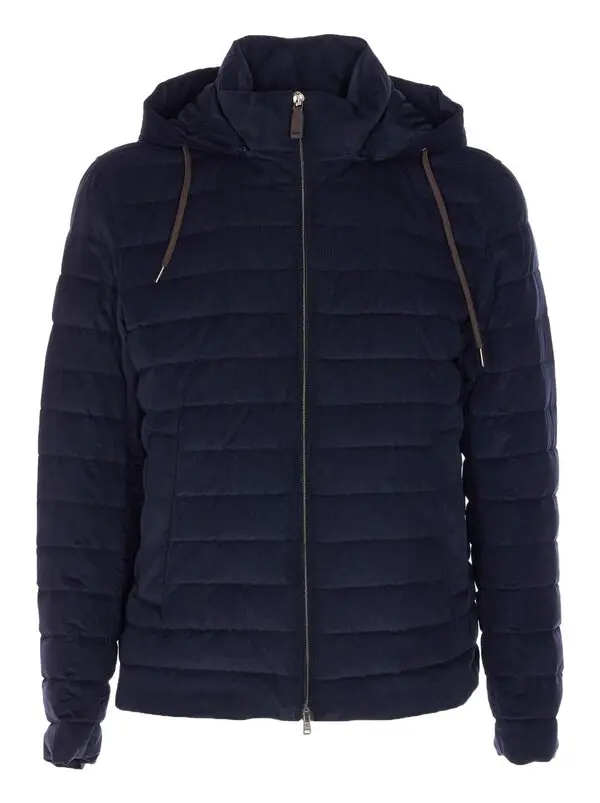 Herno Short Down Jacket With Drawstring Hood - Multicolor