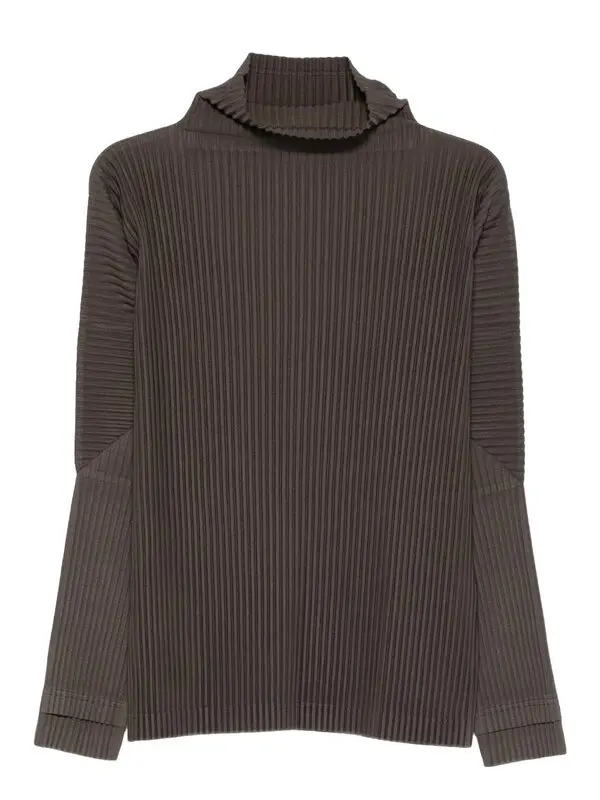 Issey Miyake Homme Plissé Long Sleeve Pleated Knitwear - Multicolor