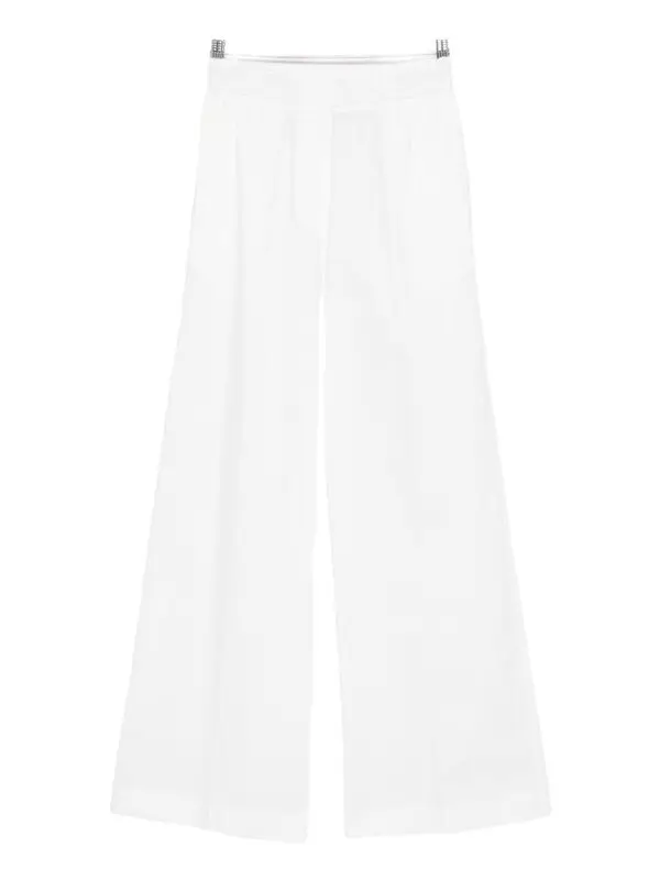 FORTE_FORTE Wide Leg Cotton Trousers - Multicolor