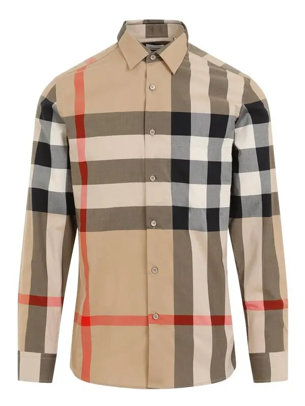 Burberry Check Cotton Shirt - Multicolor