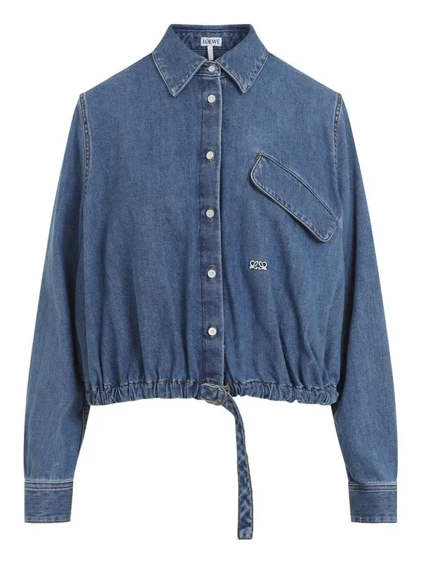 Loewe Belted Denim Shirt - Blue