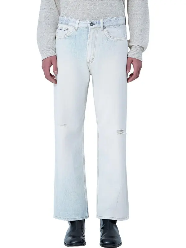 Our Legacy Distressed Straight-leg Denim Jeans - White