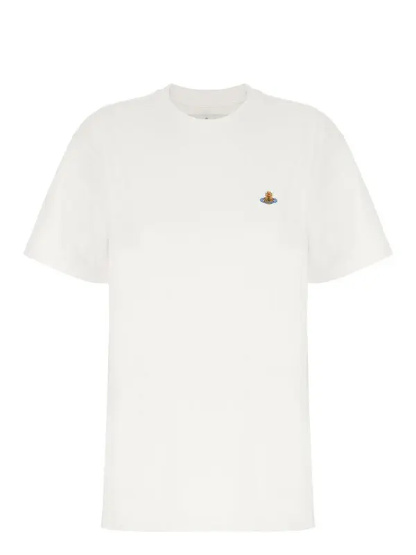 VIVIENNE WESTWOOD T-shirt With Embroidered Orb Logo - Multicolor