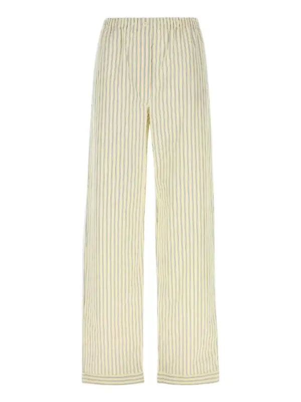 Miu Miu Striped Cotton Pants - Cream